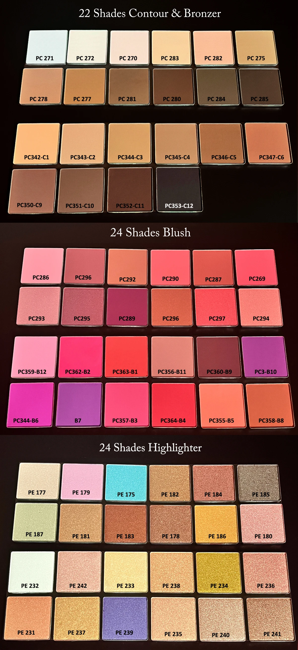 Wholesale Private Label Vegan Highlighter Bronzer Blush Palette Private ...