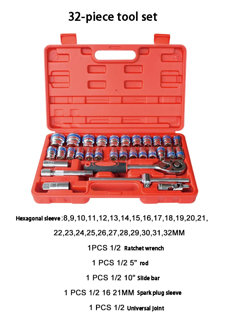 Germany Nut Specific 46pcs Car Repair Tool Box - Customizable Ratchet ...
