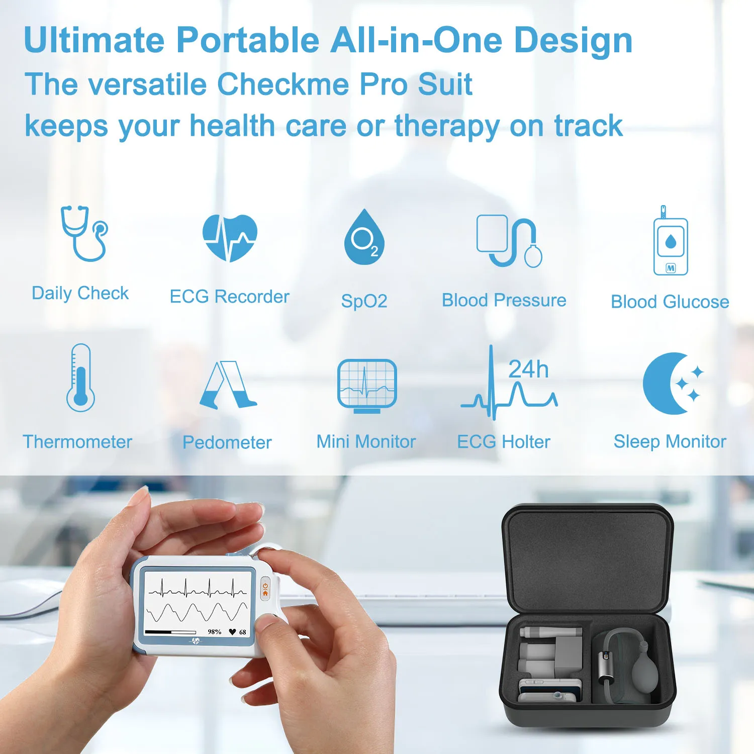 Viatom Checkme Suit - Portable ECG & Blood Pressure Monitor