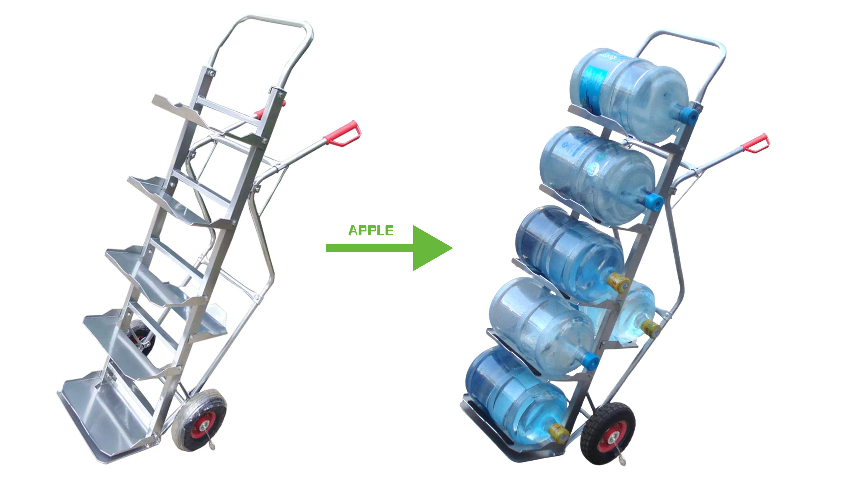 Mingstar Water Buckets Transporting Steel Collapsible Bottle Trolley ...