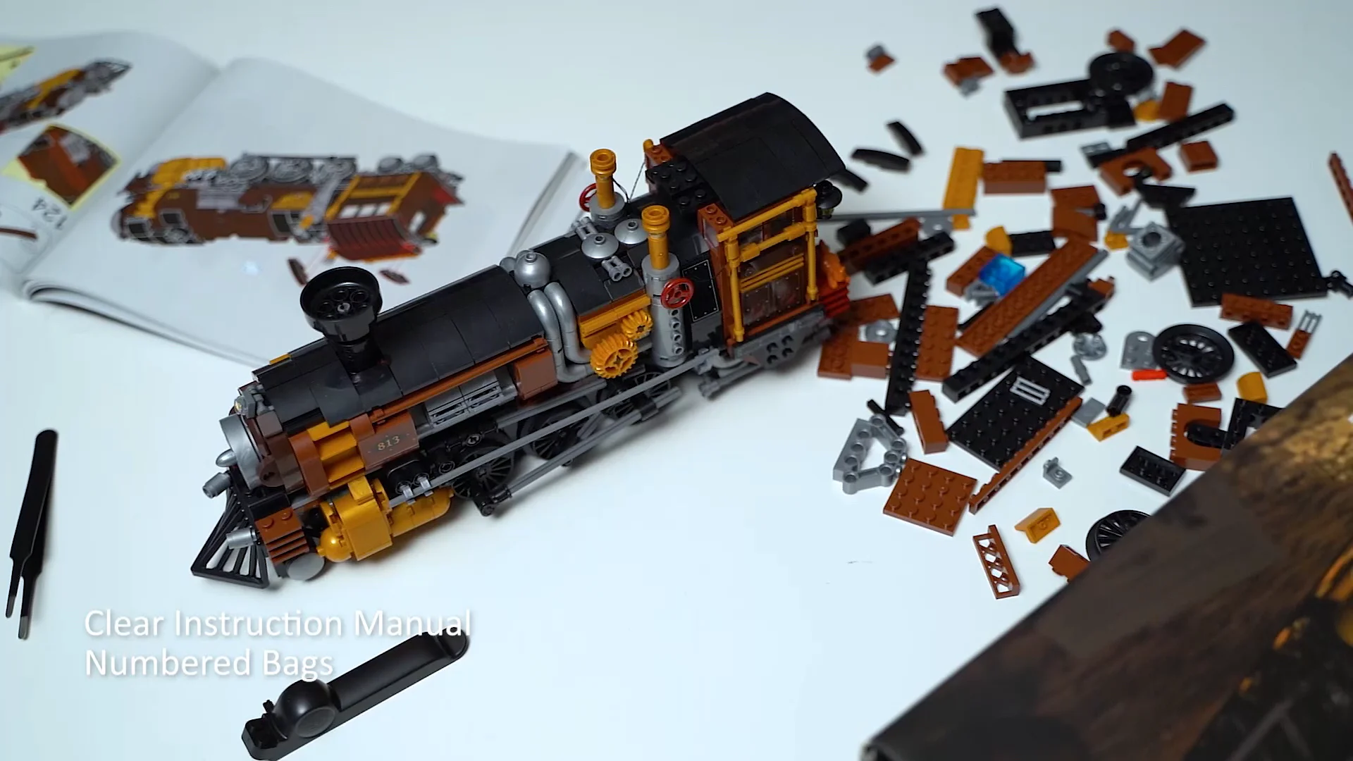 Funwhole F9006 Train Model Led Lighting Building Bricks Set Moc Puzzle ...