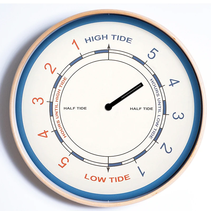 12inch Wood Frame Tide Clock Customized Dial Wooden Tide Clock - Buy ...