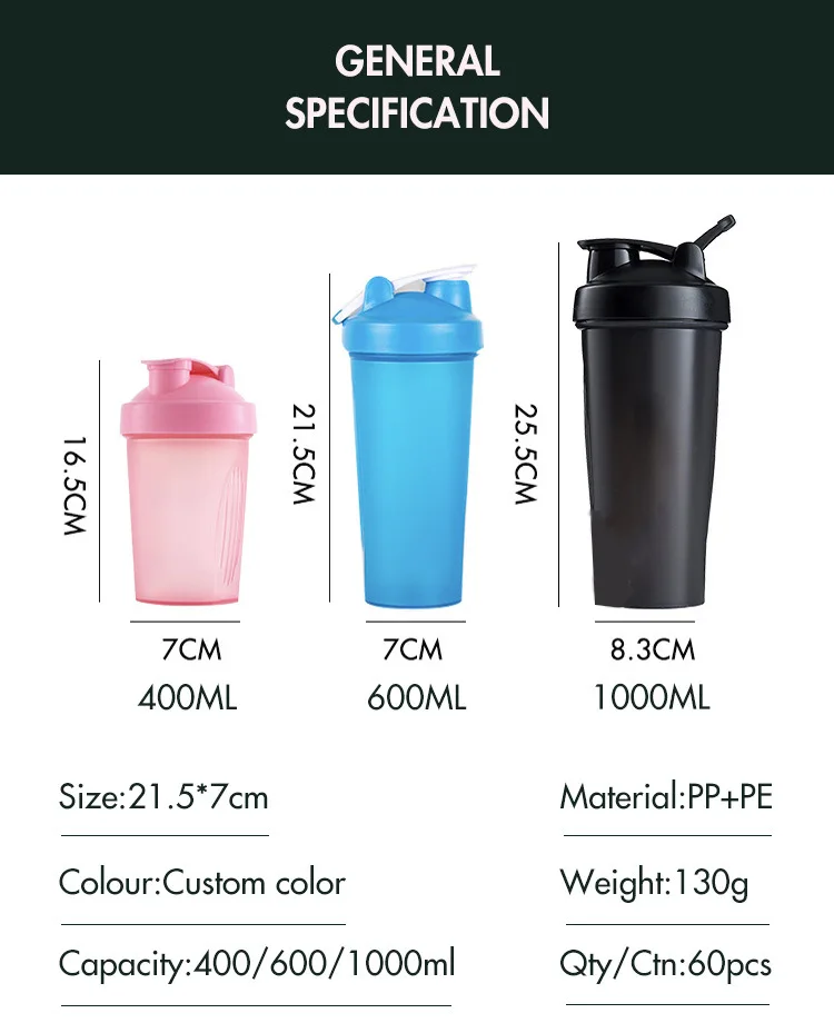 Wholesale Sport Bulk Buy Bottle Fitness 400ml Shaker Protein