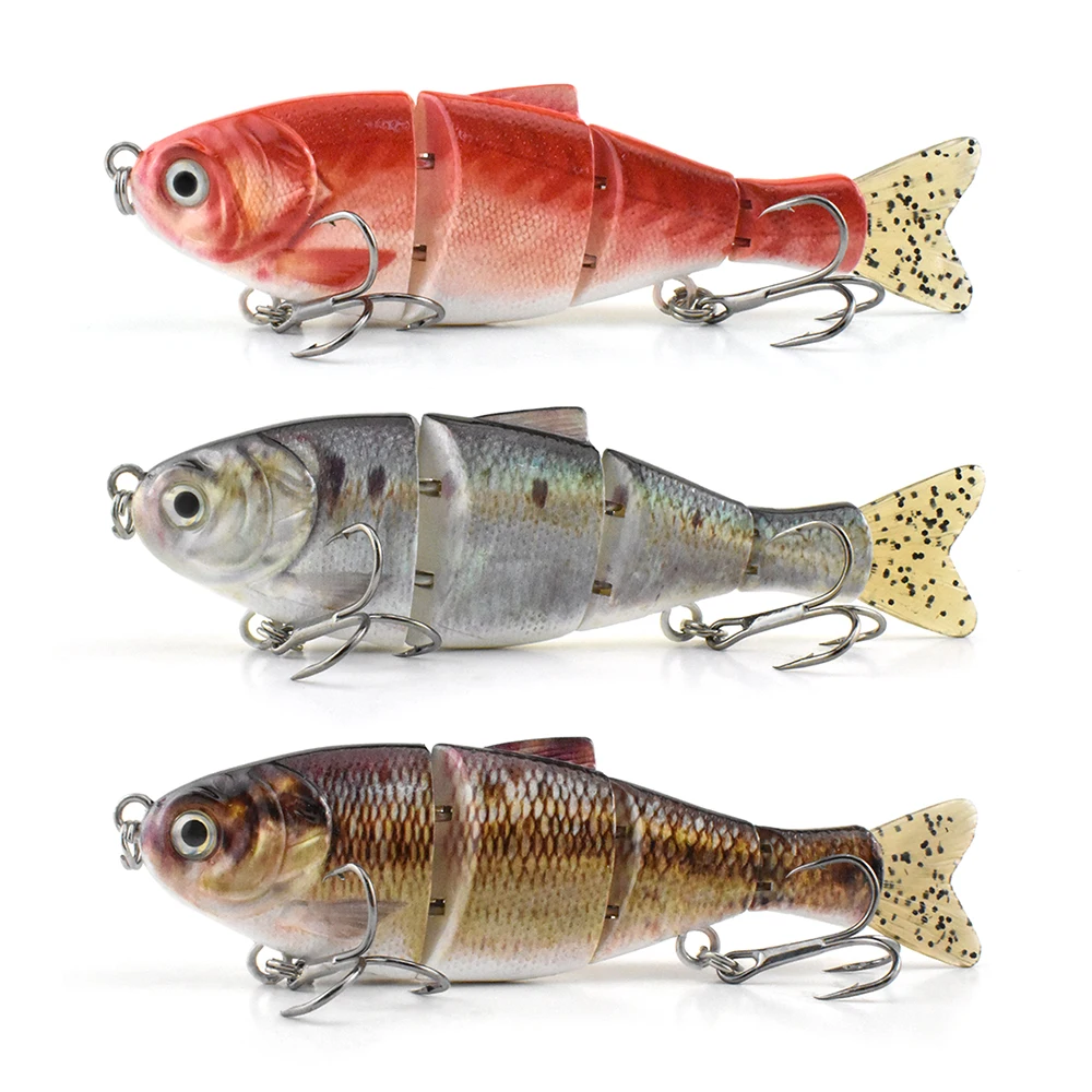 NEW 4 Section Plastic Shad Baits - Lifelike Fishing Lures