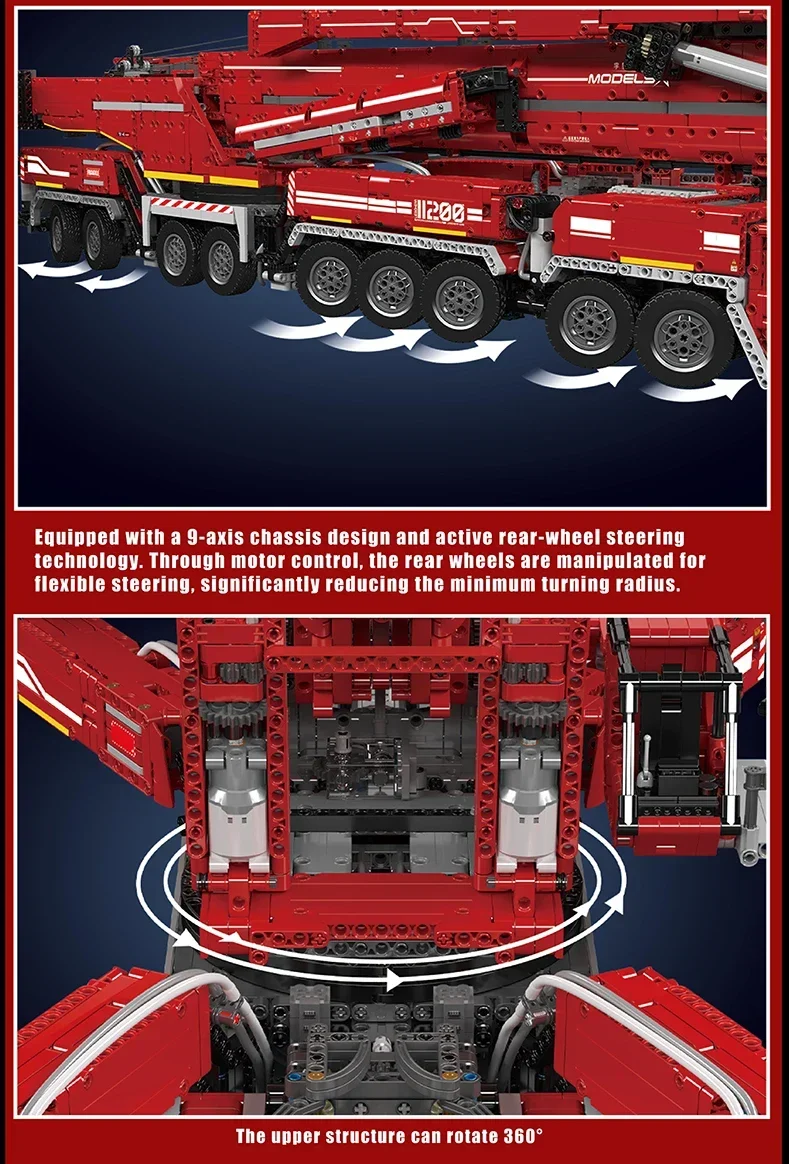 Mould King 17007 17008 Technical Car Toys Motorized Ltm 11200 Rc Crane ...