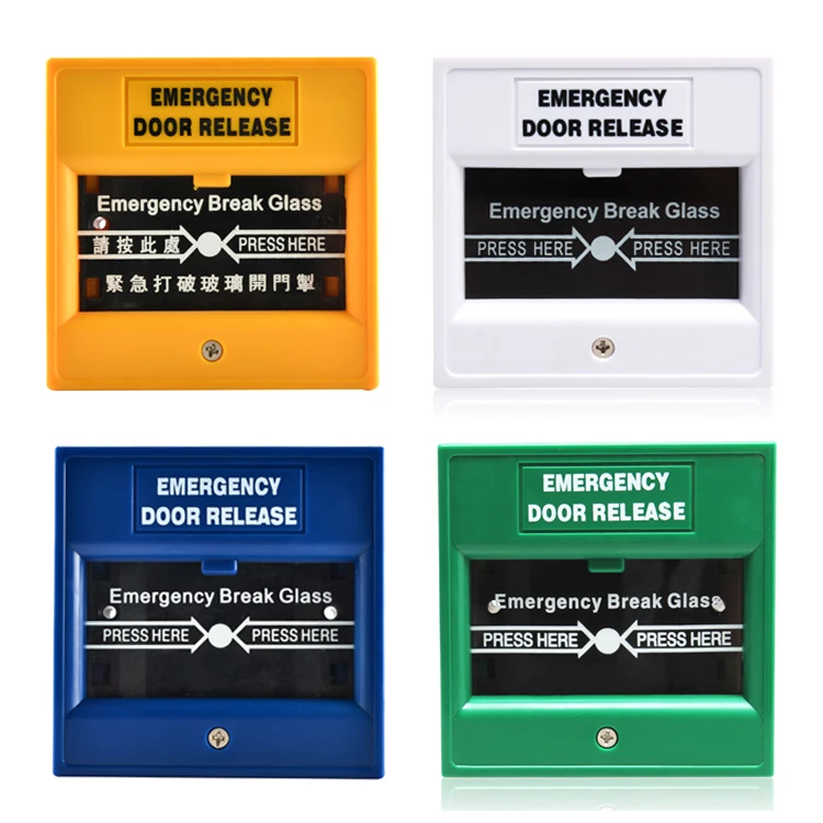 Yellow Emergency Break Glass - Manual Call Point for Access Control
