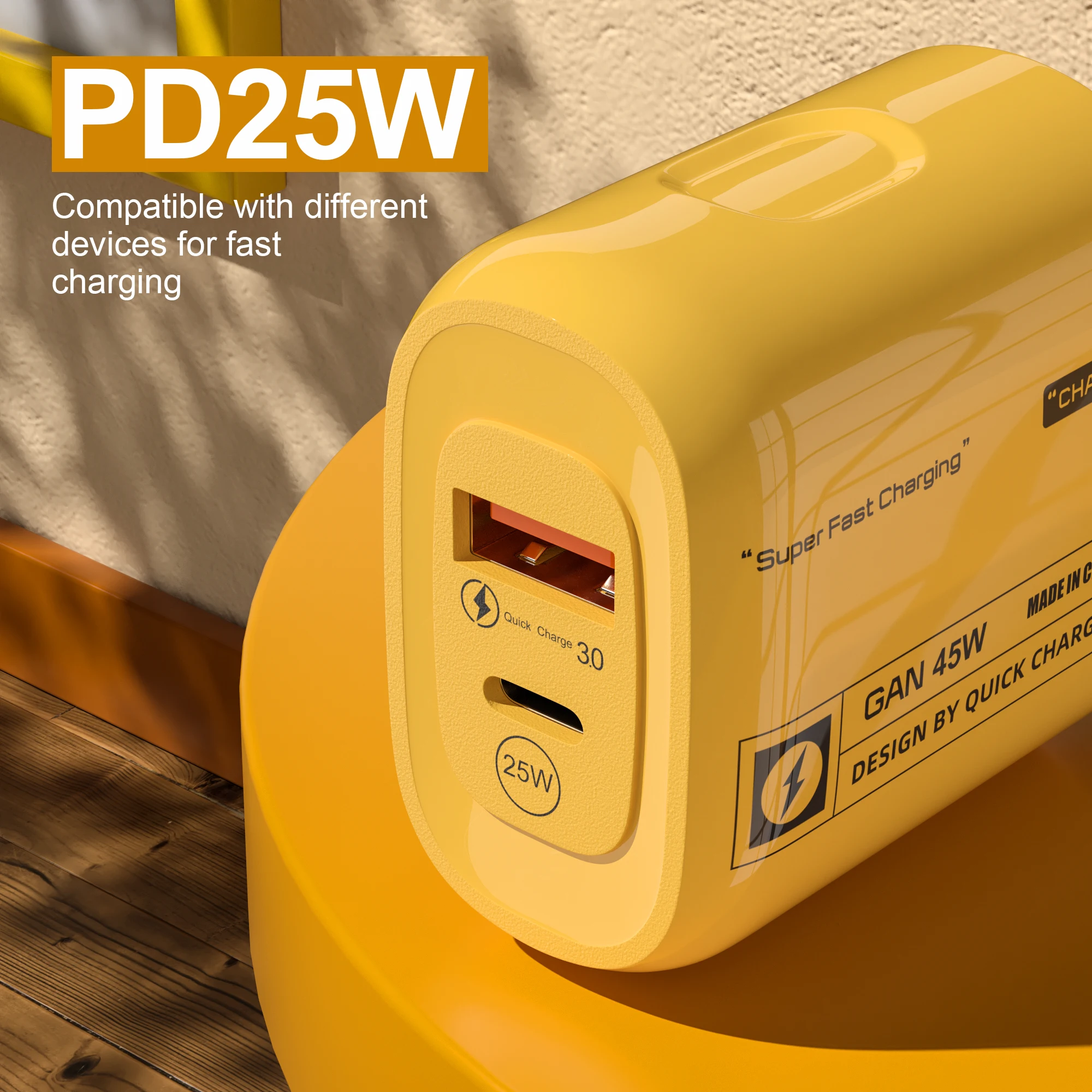 45W Gan Fast Charger - Super Fast Charging for Phones & Tablets