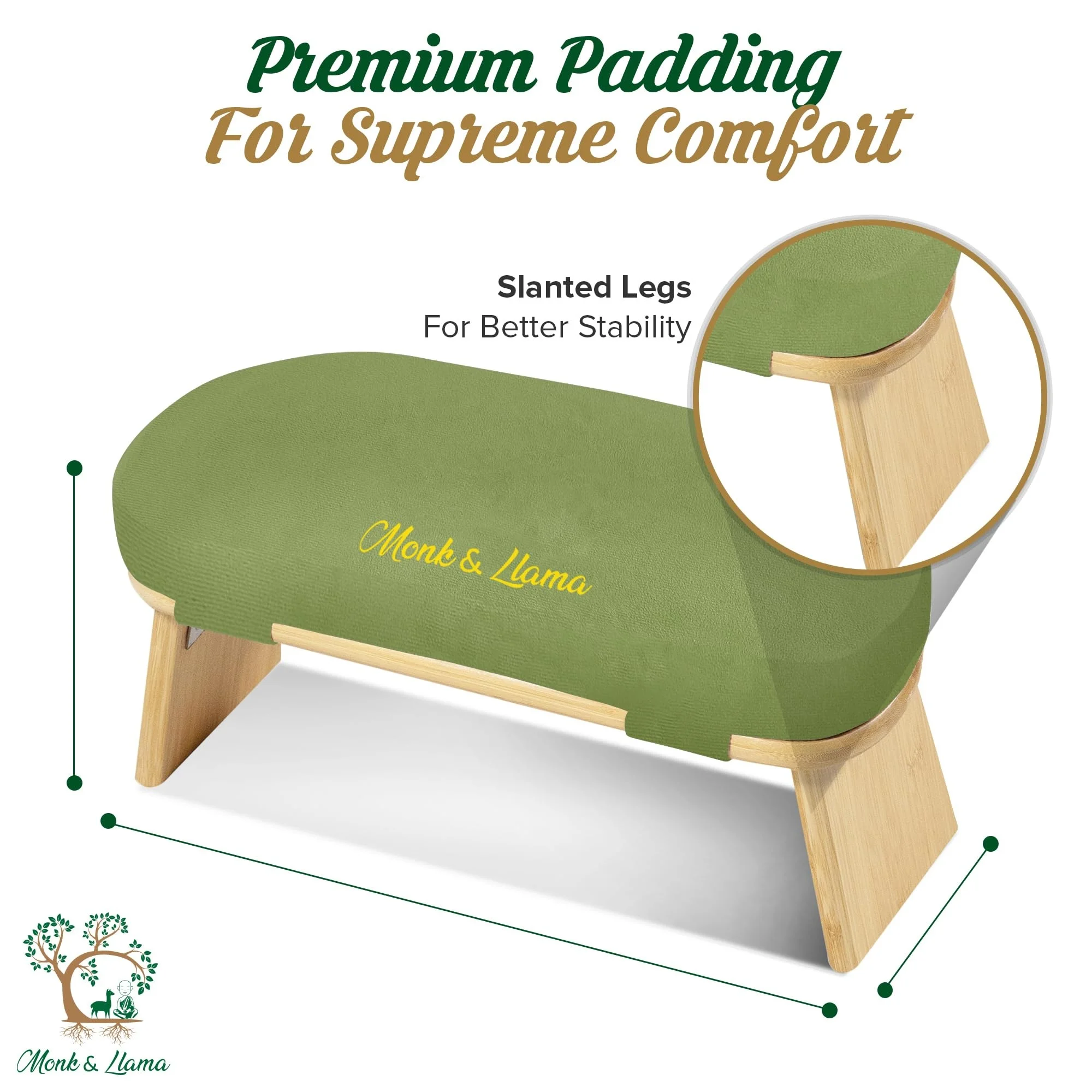 Wooden Folding Yoga Meditation Bench Kneeling Small Bamboo Meditation ...