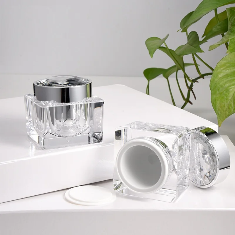 Luxury square Rose Gold Acrylic Lotion Bottle and Jar Cosmetic Packing Set 30/50/100ml| Alibaba.com