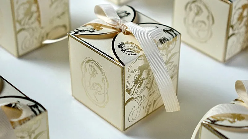 Luxury Custom Small Wedding Chocolate Dragees Boxes Sweet Candy Gift ...