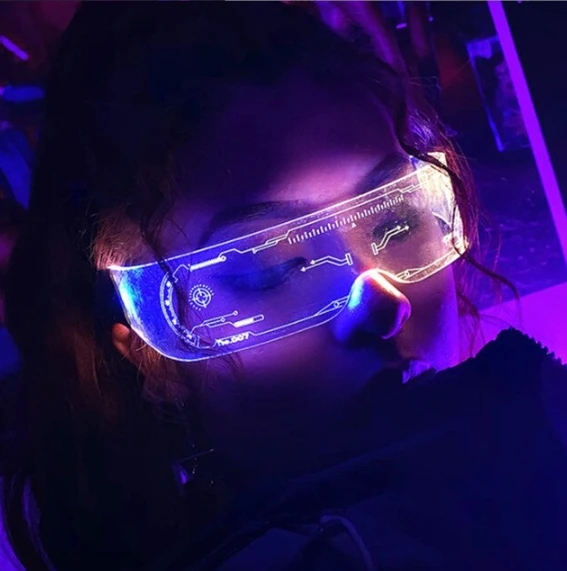 Tiktok Same Neo Led Luminous Glasses Birthday Party Glasses Bar Music ...
