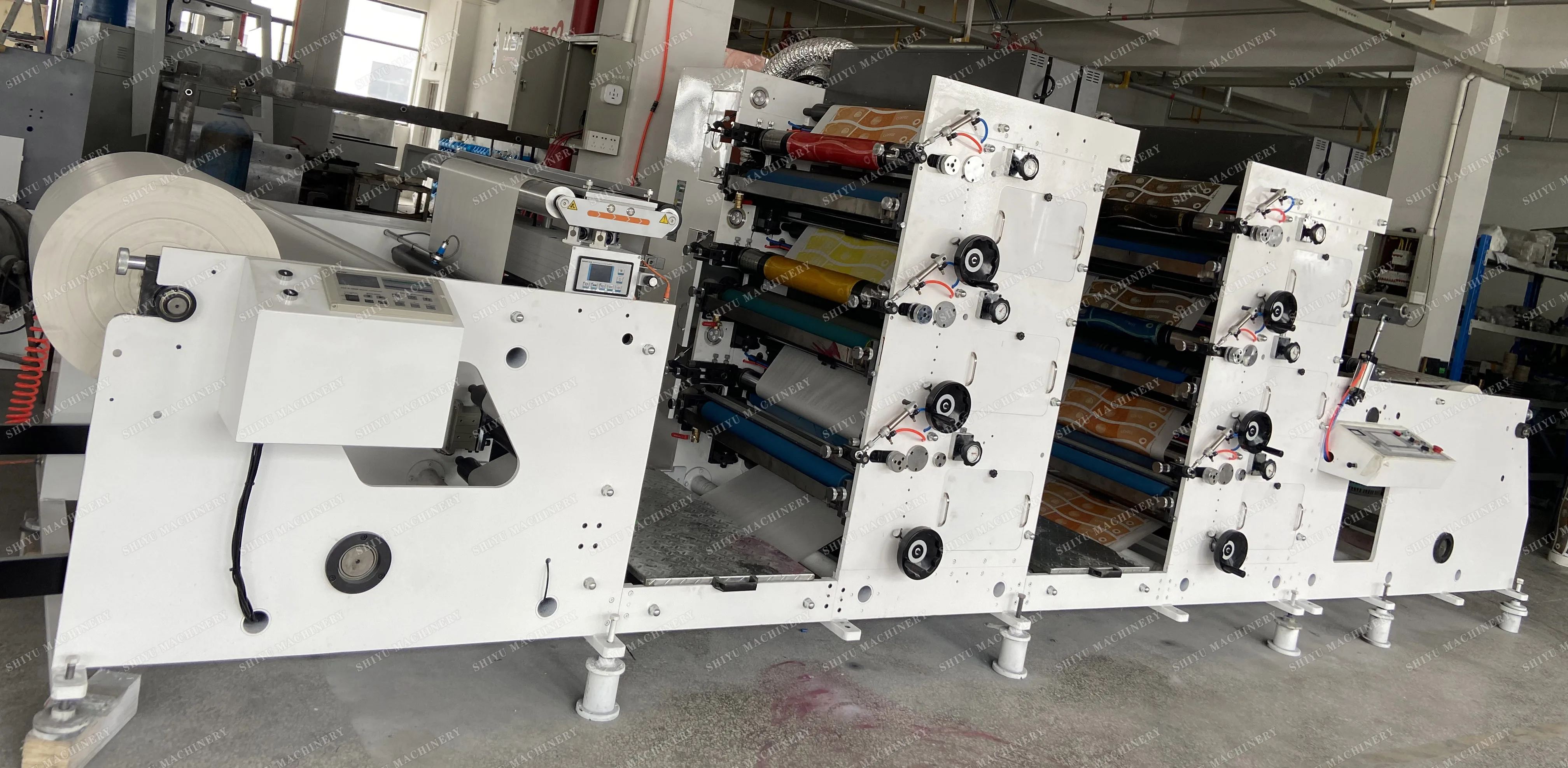 Flexo Paper Sticker Label Roll To Roll Printing Machine Plastic Label ...