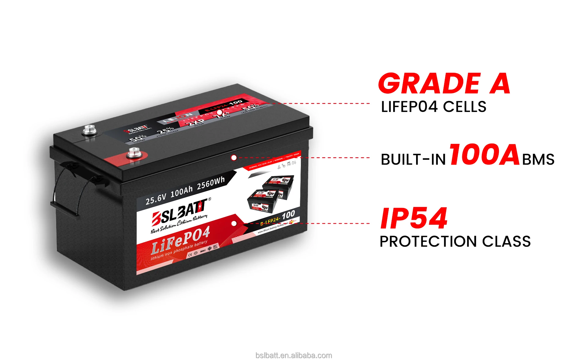 BSLBATT 24V 100ah Lithium Batteries - Ideal for Solar Storage