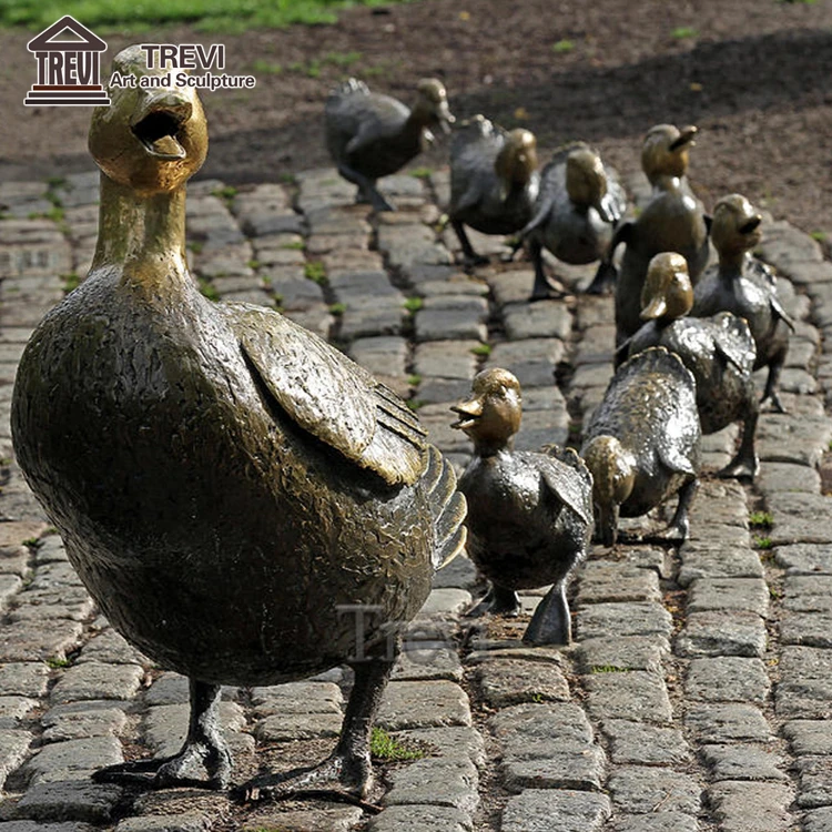 Outdoor Life Size Metal Garden Yard Ornament Bronze Duck Statues For ...