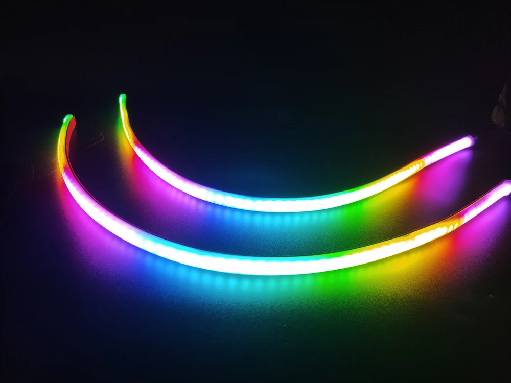 Flexible Flow Series Tubes Rgb Chasing Color App Control Colorful Strip ...