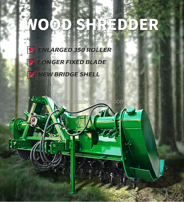 Hydraulic Lifting And Reversing Tree Crushing Machine Tractor-pulled ...