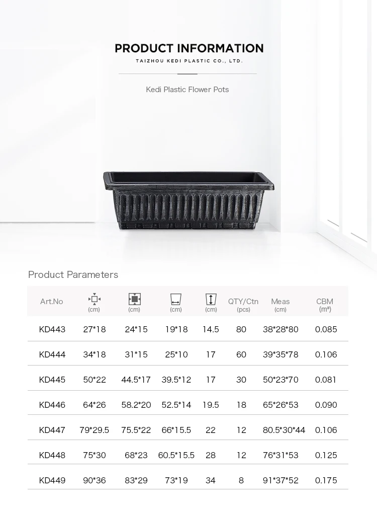 Outdoor Rectangle Planter Boxes - Perfect for Flower Pots