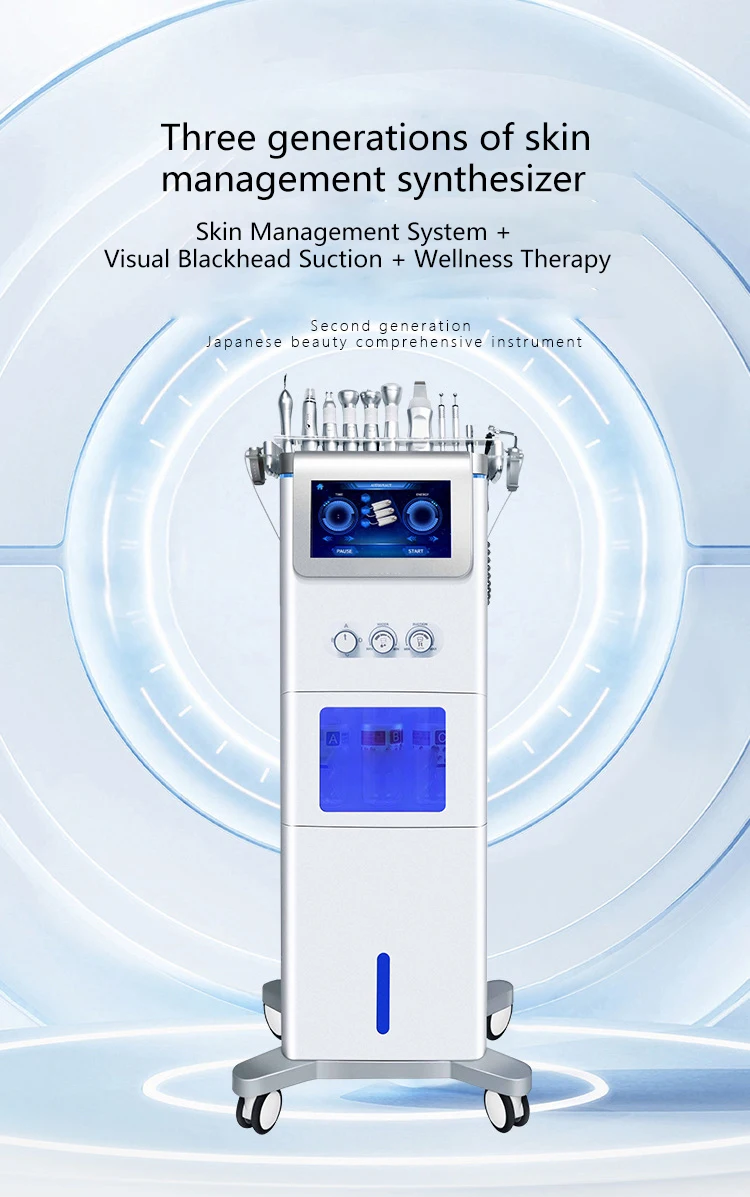 New 10 In 1 Visible Facial Machine With Skin Analyzer Hydra Beauty Skin ...