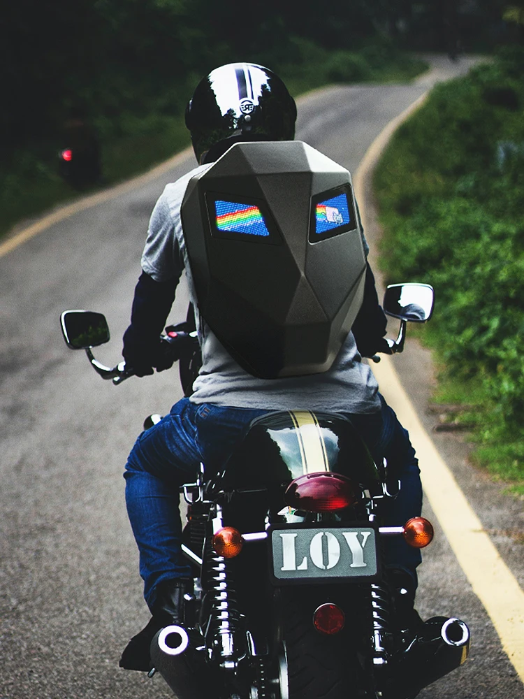 Helmet Bag Laptop Bag Motorcycle Riding Backpack Waterproof Led Diy ...