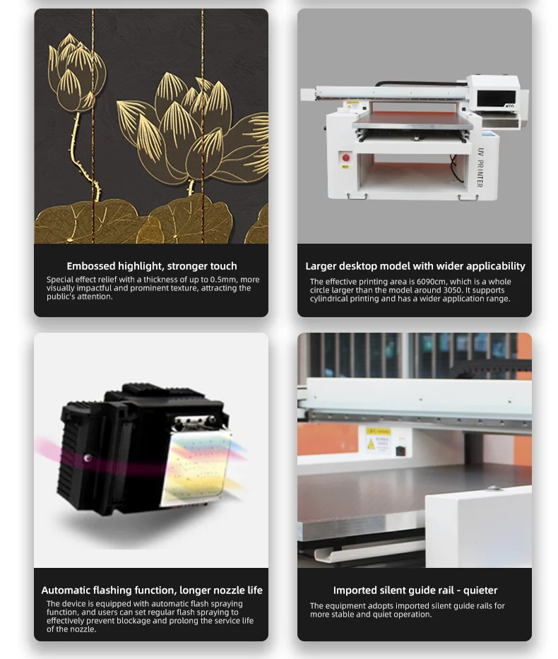 2023 Spot Wide Format Uv 6090 Flatbed Printer Printing Machine Three ...