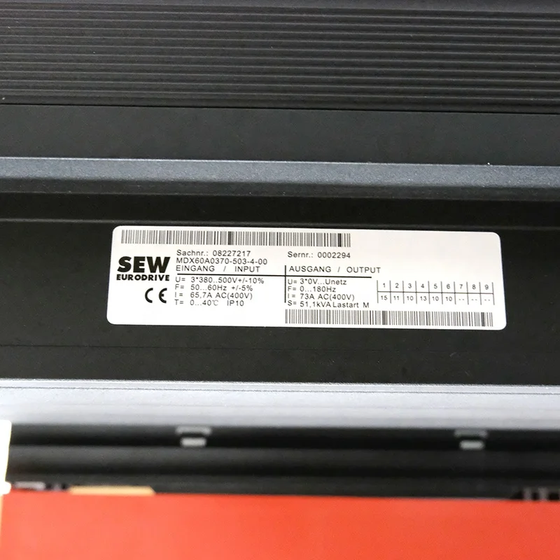 Sew-eurodrive Inverter Sew Eurodrive Gearbox Mdx61b0370-503-4-0t ...