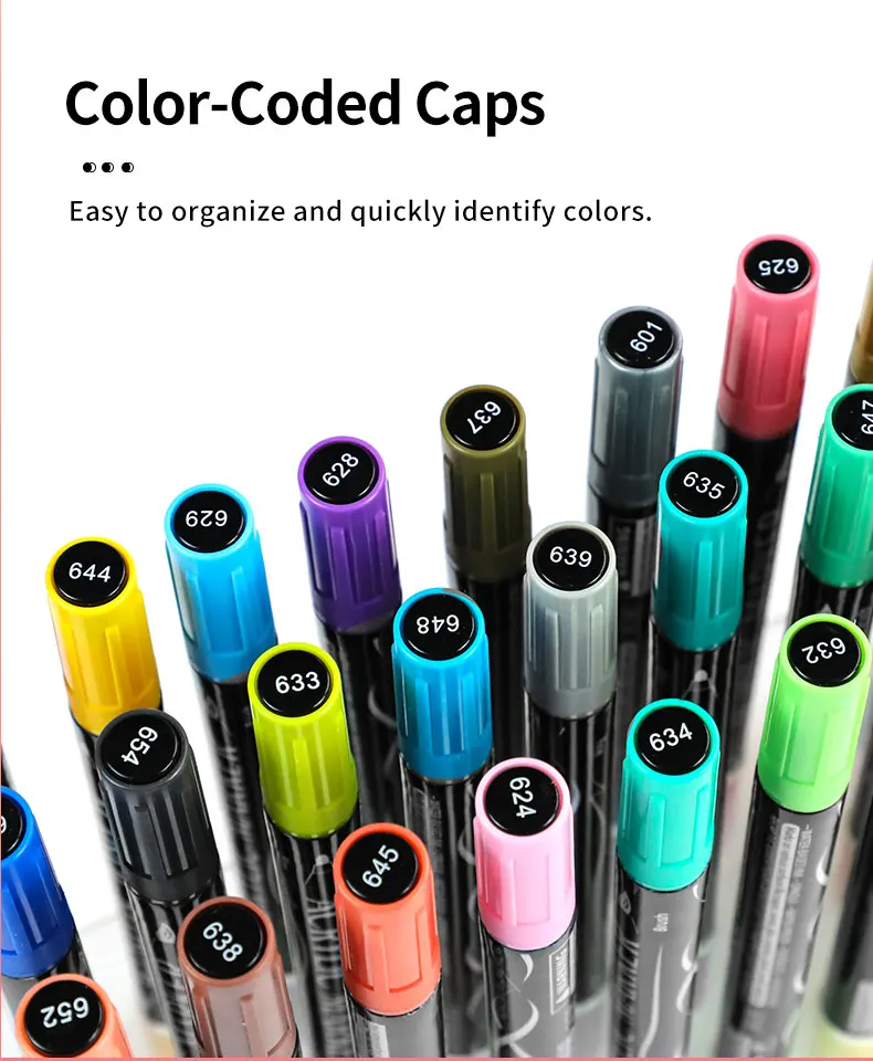 MagiArt Artist Grade Dual Tip Acrylic Markers Permanent Paint Pens for ...