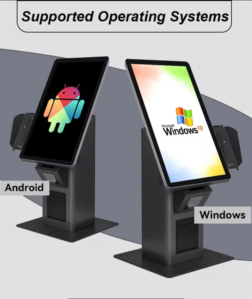 Self-service Ordering Payment Touchscreen Kiosk for Bank & Restaurant