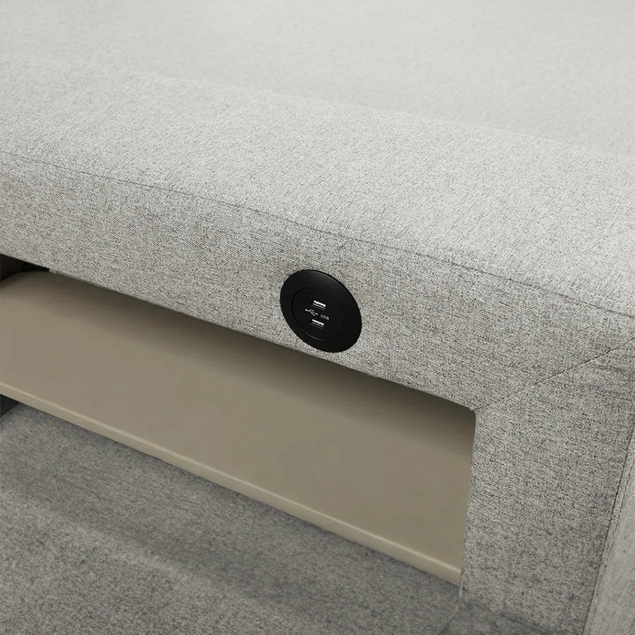 Multi-functional Tufted Back Modular Sofa-Bed With Storage Pull Out ...