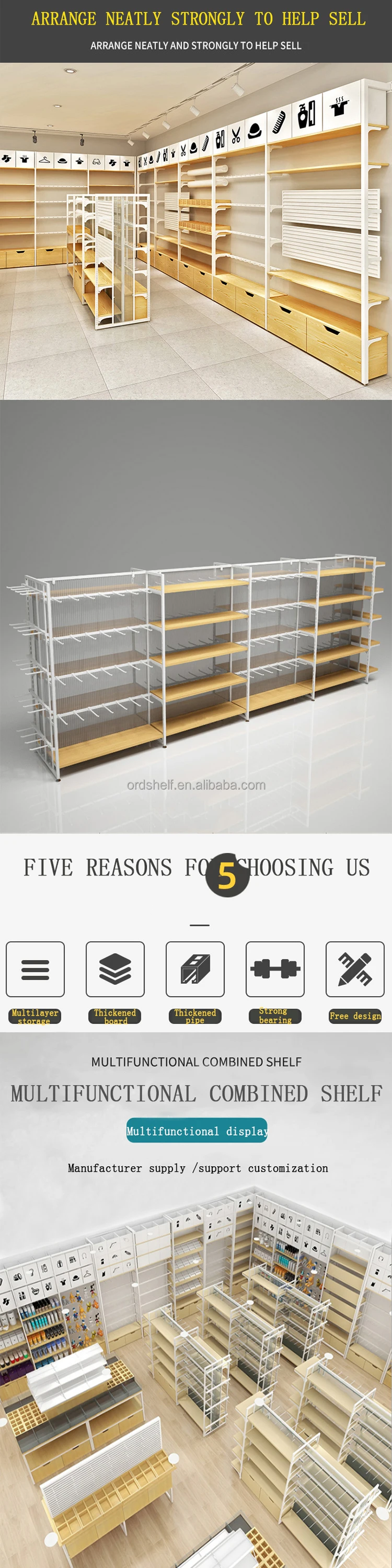 Miniso Wooden Display Shelves - Stylish & Heavy Duty