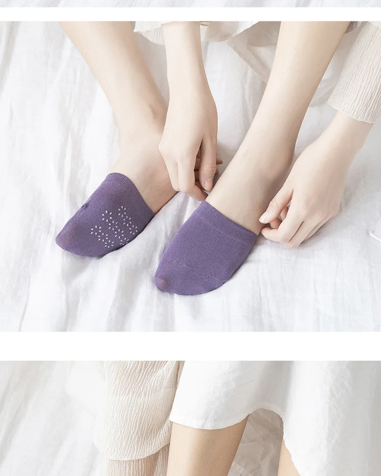 Summer New Design Half Sock Thick Breathable Cotton Anti-slip Socks ...