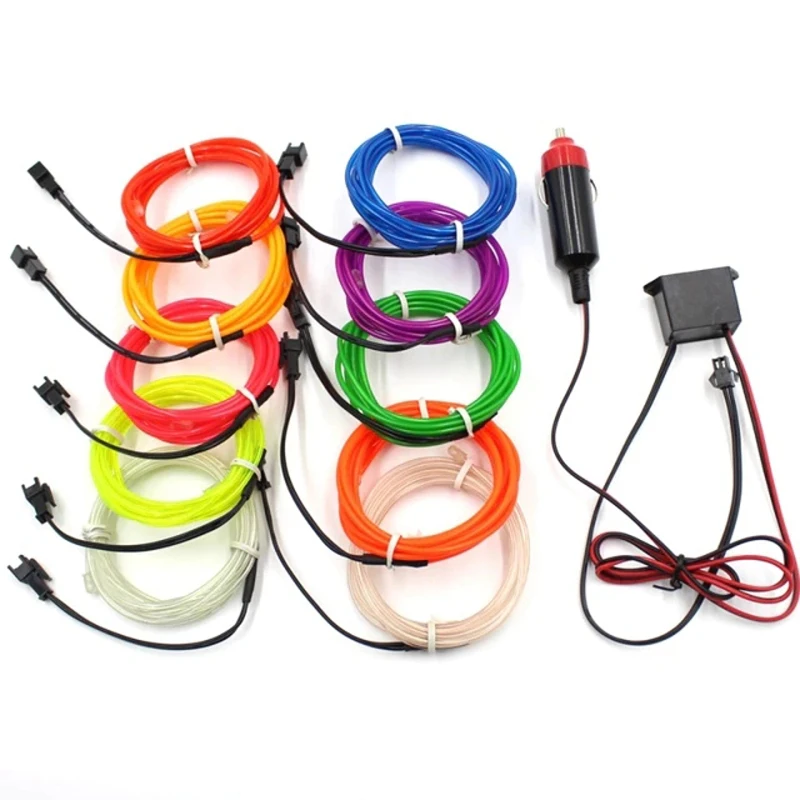 Custom 6m El Neon Wire Rgb Led Car Interior Strip Light Flexible Neon ...
