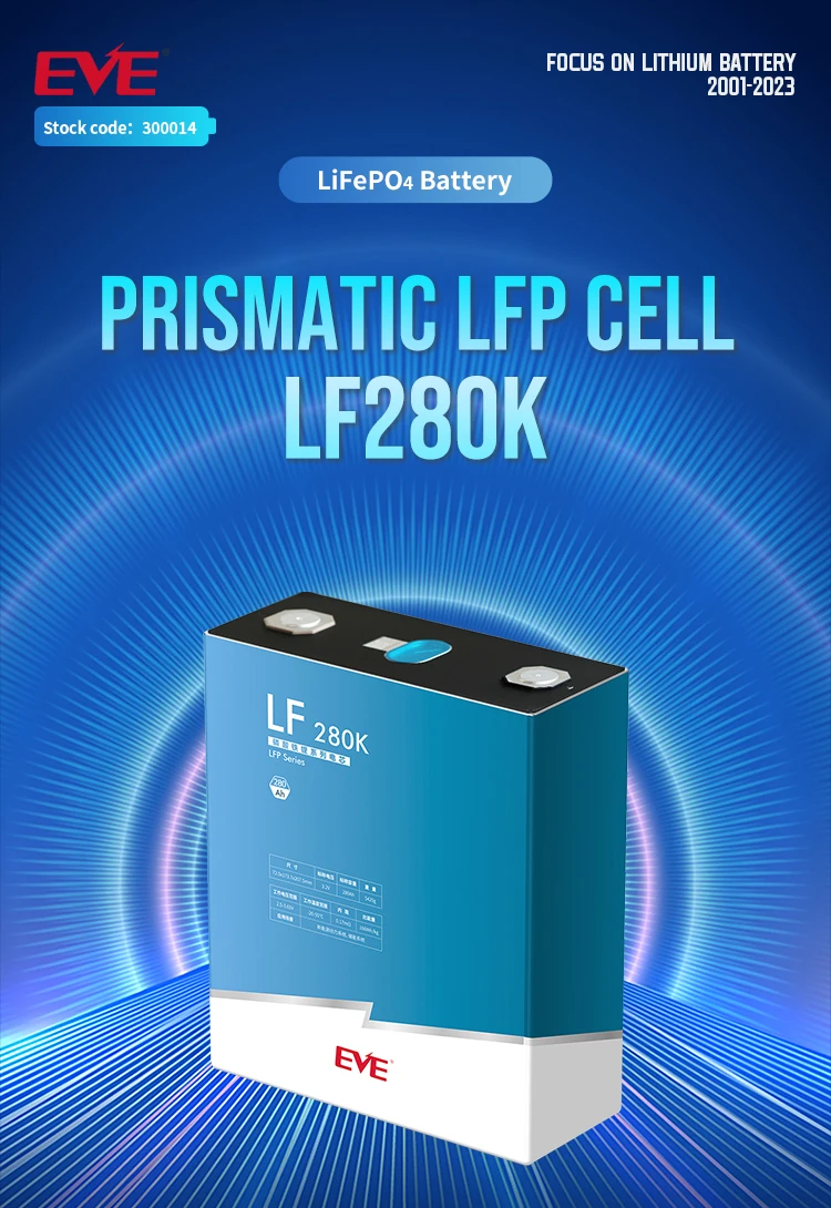 8000 Cycles Eve Lf280k 3.2v 280ah Lithium Ion Cells Lfp Batteries Cell Prismatic Rechargeable ...