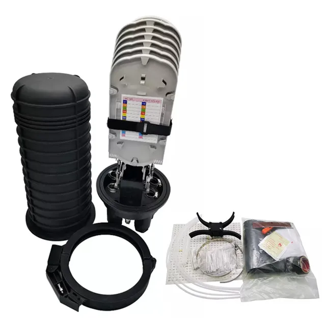 Aerial Pole/wall mounted 6 Way Fibre Splice Dome Joint Kit 144 core ...