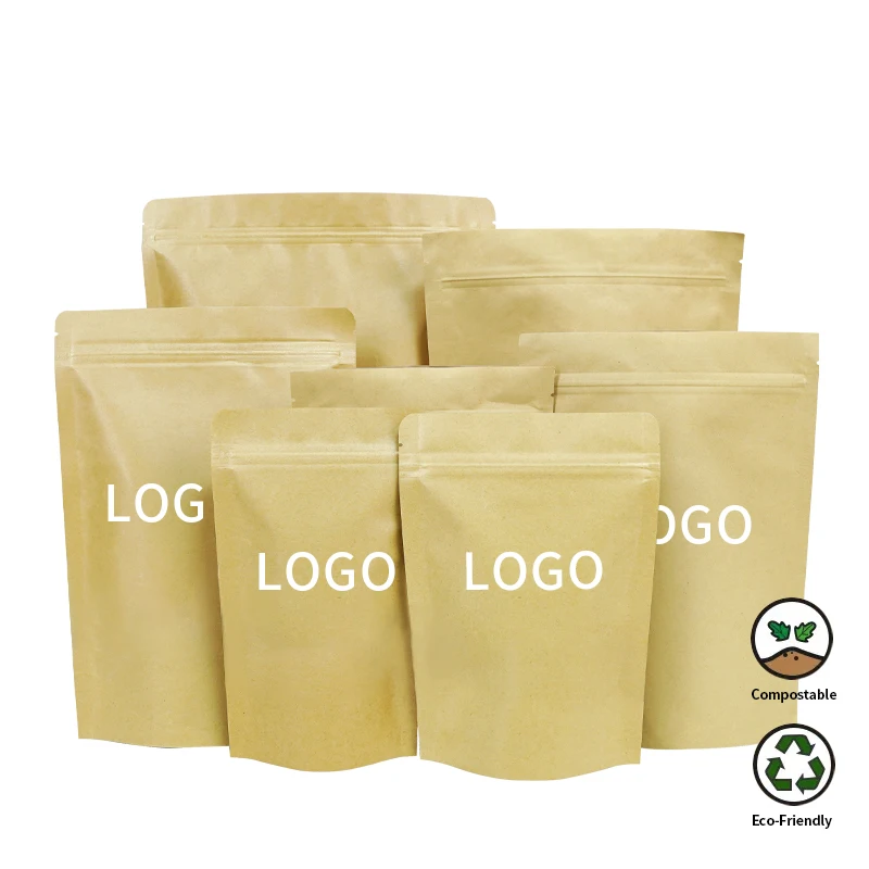 Factory Biodegradable Food Packaging Bag Bolsas Papel Kraft Package ...
