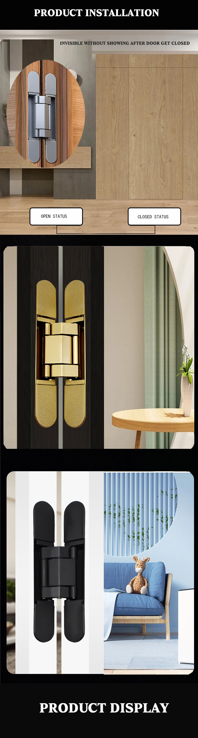 Professional Concealed Door Hinge - Adjustable & Durable