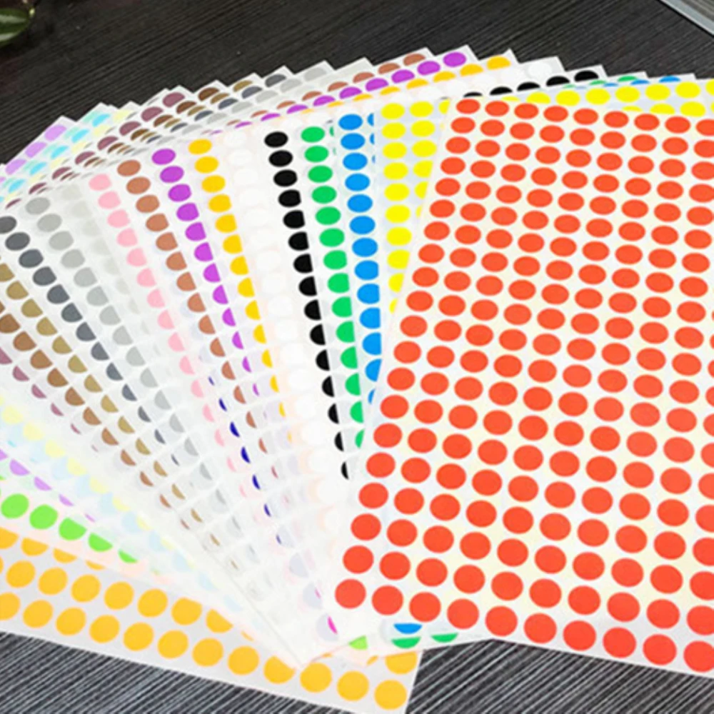 Custom Stickers Personalized Round Dot Stickers-Custom Color Coding ...