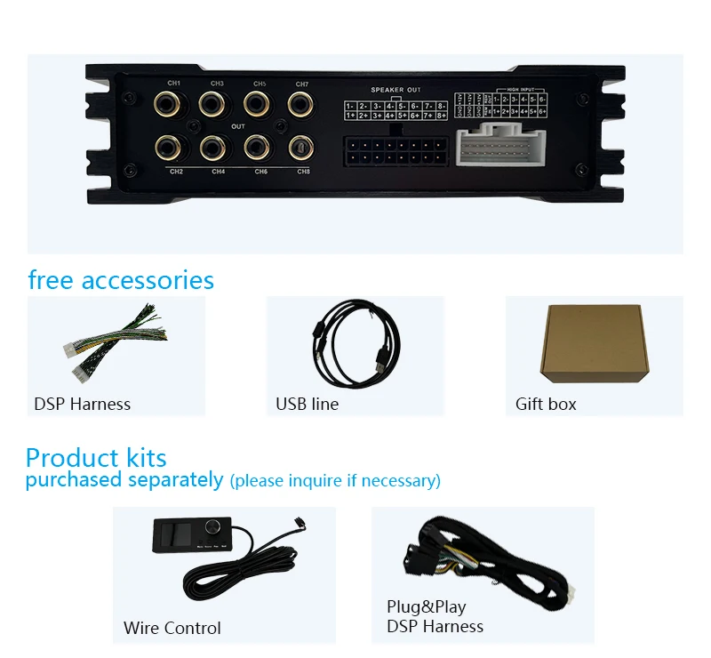 Professional Dsp Audio Digital Sound Audio Processor With Blue Tooth ...