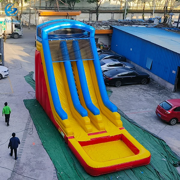 Customized Popular Double lane Inflatable Pool Slide Kids Inflatable ...