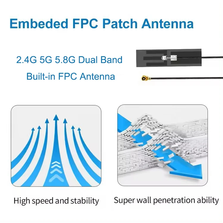 Communication Ipex Interface Bluetooth Wifi Module 2.4g 5.8g Dual Band ...