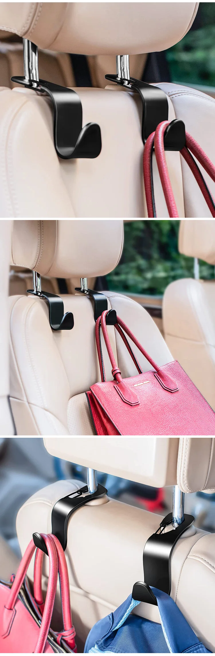 4-pack High Quality Durable Abs Plastic Vehicle Car Back Seat Headrest ...