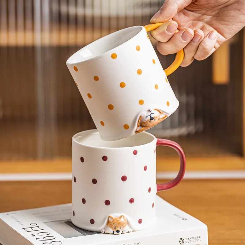 Cartoon 3d Coffee Cups Cartoon Dog Design Cute Animal Dog Ceramic Mug ...