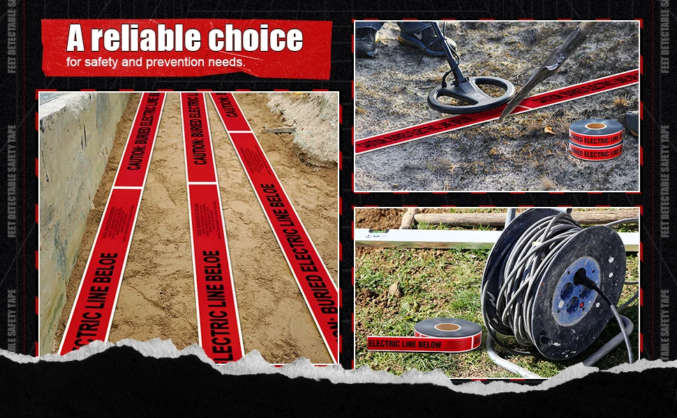 Underground Detective Magnetic Detectable Warning Tape for Floor ...