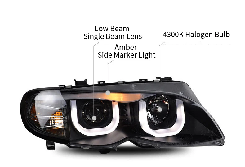 Wholesale Facelift E46 Front Angle Eye Led Halogen Head Light Lamp ...