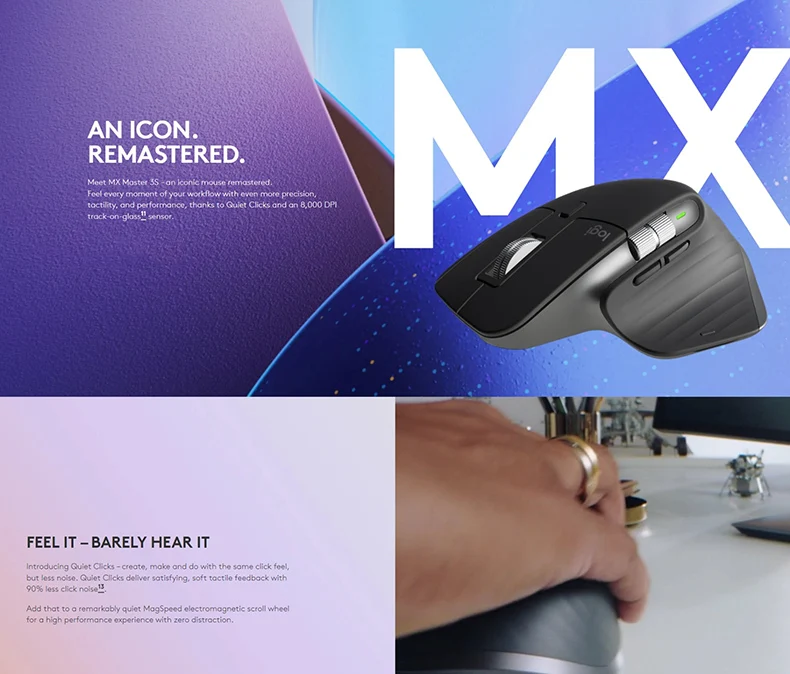 Logitech Mx Master 3s 8000 Dpi Auto-Shift Wheel Wireless Office Black ...