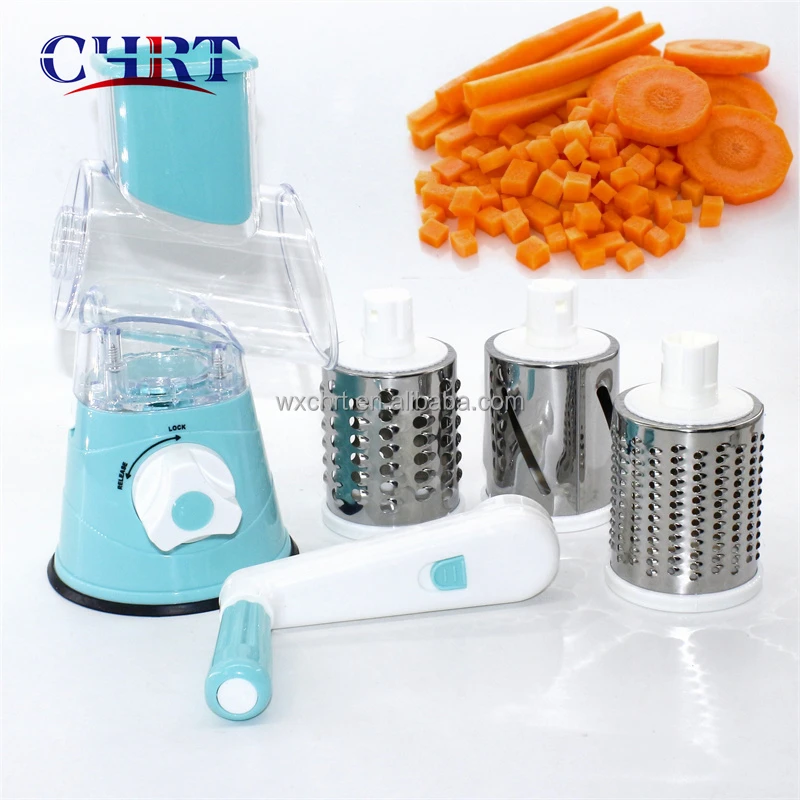CHRT 2022 3-In1 Spinning Hand-Cranked Manual Carrot Shredder