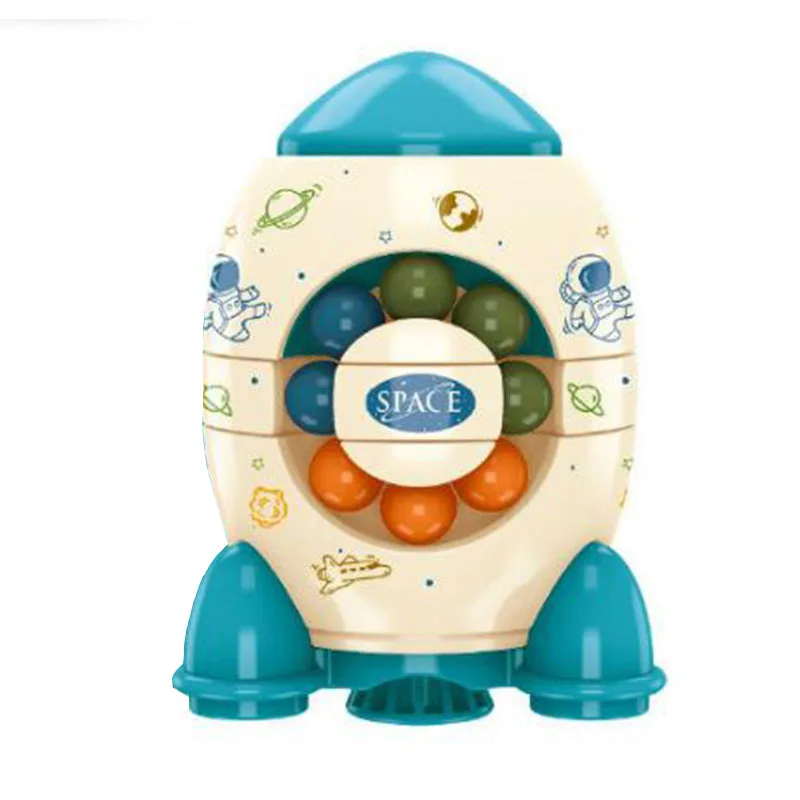 New Rocket Rotating Magic Bean Cubespace Finger Spinner Magic Bean Toy ...