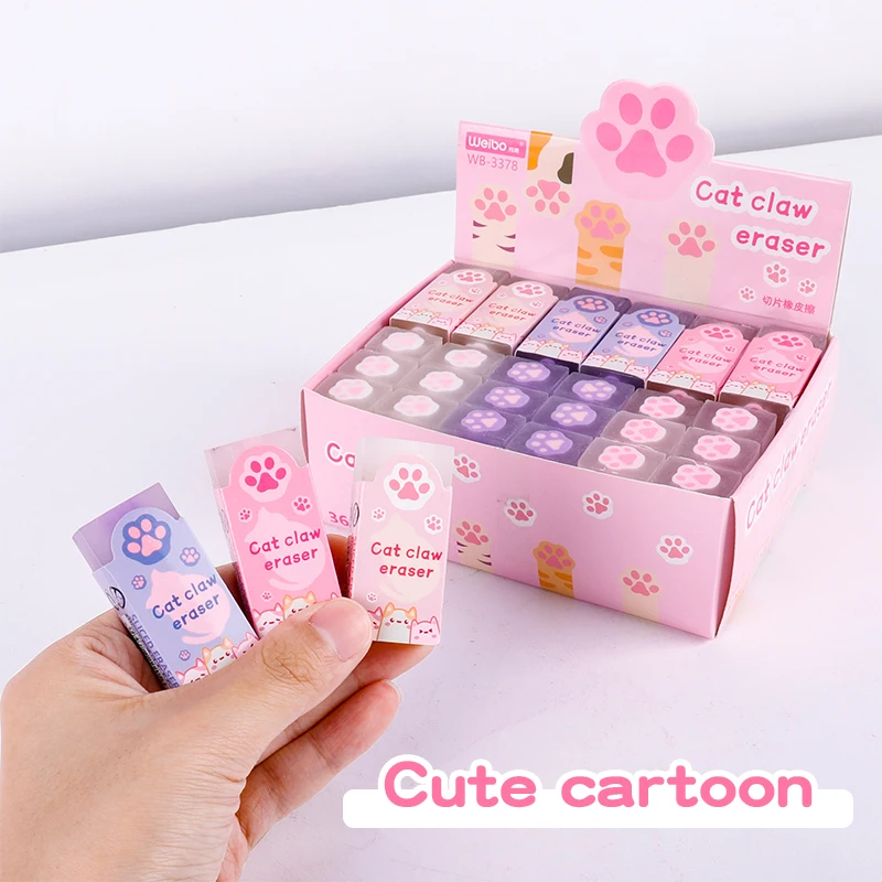 Weibo Hot Sale Promotional Eraser Custom Cat's Paw Shaped Eraser ...