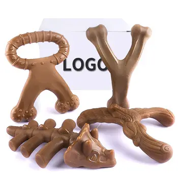 Benebone Wishbone 4pcs Durable Real Bacon Beef Flavor Food Grade Dog ...