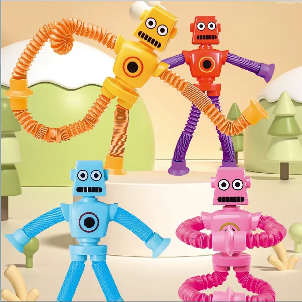 Wholesale Changeable Robot Design Pop Tube Toy Led Stress Relief ...