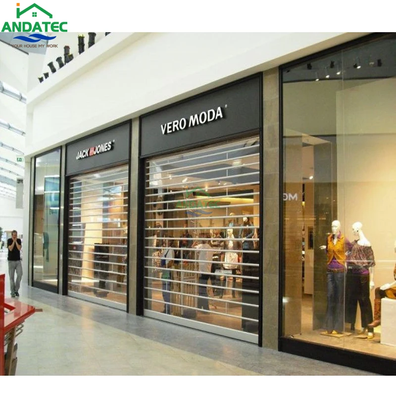 Modern Commercial Polycarbonate Transparent Slat Automatic Roller ...